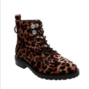 True Craft | Shoes | Leopard Velvet Combat Boots | Poshmark
